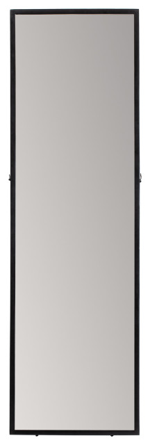 Carmen Black Rectangular Linear Mirror - Transitional - Floor Mirrors ...