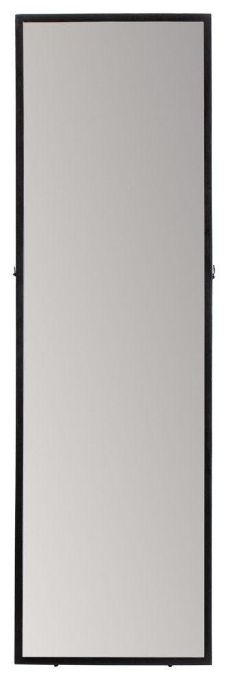 Carmen Black Rectangular Linear Mirror - Transitional - Floor Mirrors ...