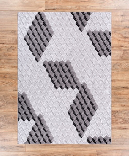 Well Woven Dulcet Goodness Midcentury Modern Black Area Rug, 7'10" x 9 ...