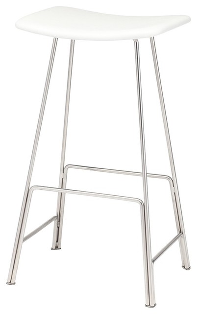 Backless Leather Stool, Bar - Contemporary - Bar Stools And Counter ...