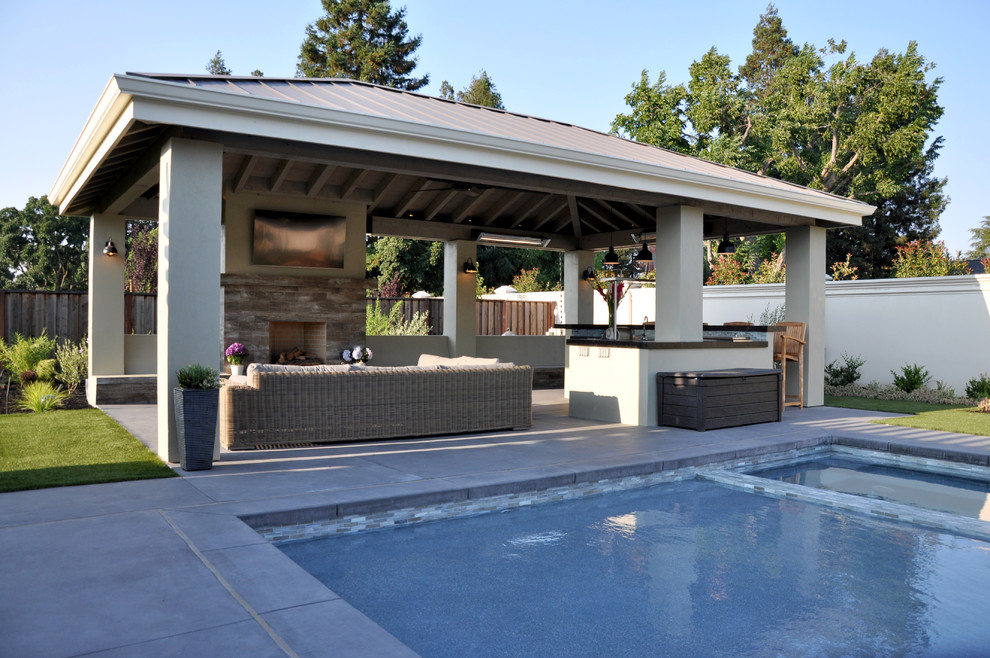 a Pavilion with Outdoor Kitchen - Farmhouse - San Francisco - by B ...