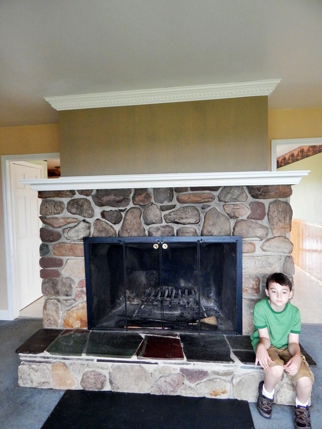 Completely take out fireplace and wall?