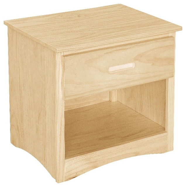 Lexicon Contemporary Wood and MDF Board Night Stand in Natural Pine ...