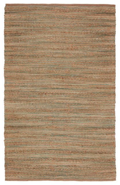Jaipur Living Canterbury Natural Solid Tan/Green Area Rug, 3'6"x5'6 ...