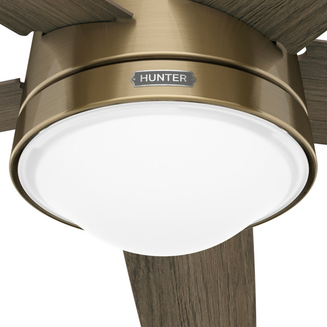 Hunter Lykke Ceiling Fan, LED Light Kit, Handheld Remote - Transitional ...