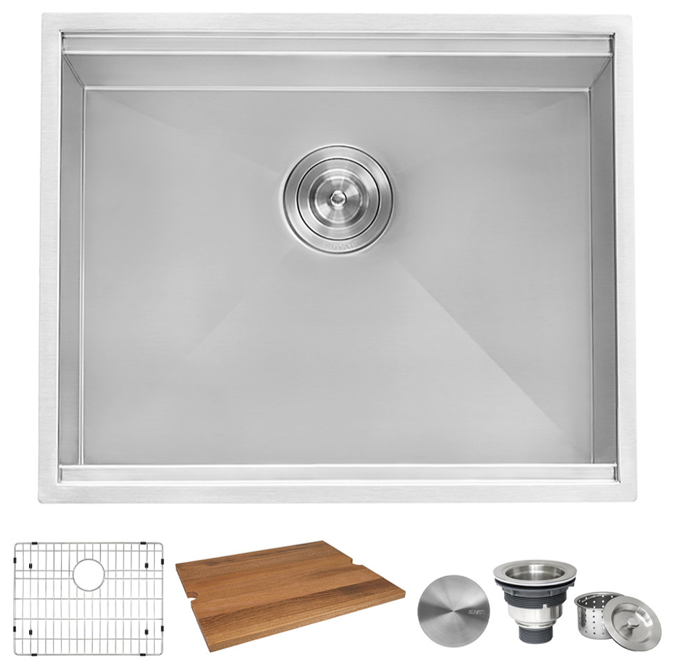 Ruvati RVH8316 13" Workstation Bar Prep Sink Undermount Stainless ...