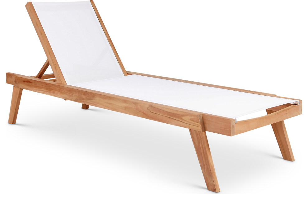 Tulum Waterproof Fabric Mesh Outdoor Patio Lounger - Transitional ...