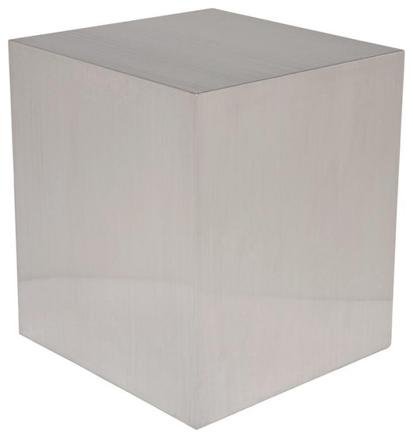 Caldo Side Table Brushed Stainless Steel - Contemporary - Side Tables ...