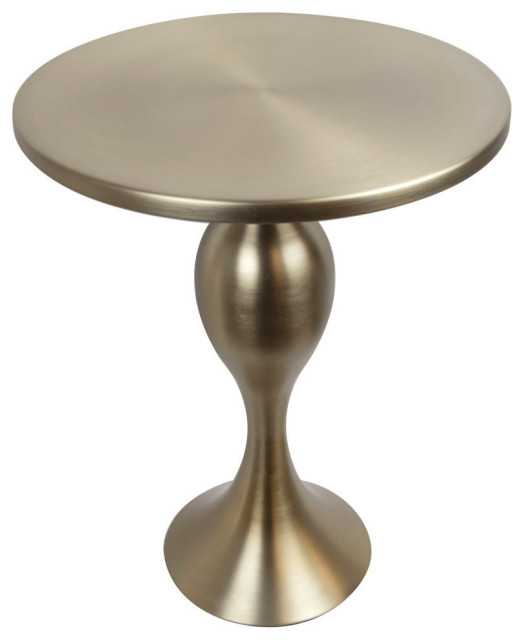 24" Plated Gold Accent Table - Contemporary - Side Tables And End ...