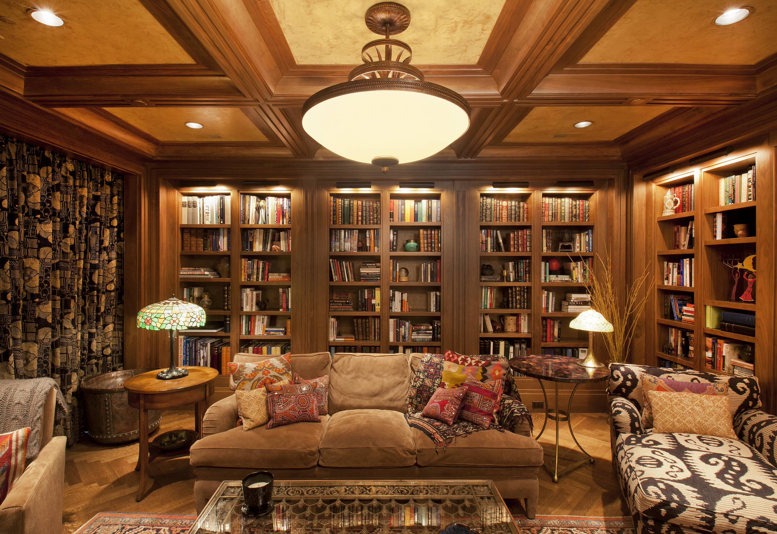 Library Ceiling Custom Home The Magic Three Home Library Design Ideas