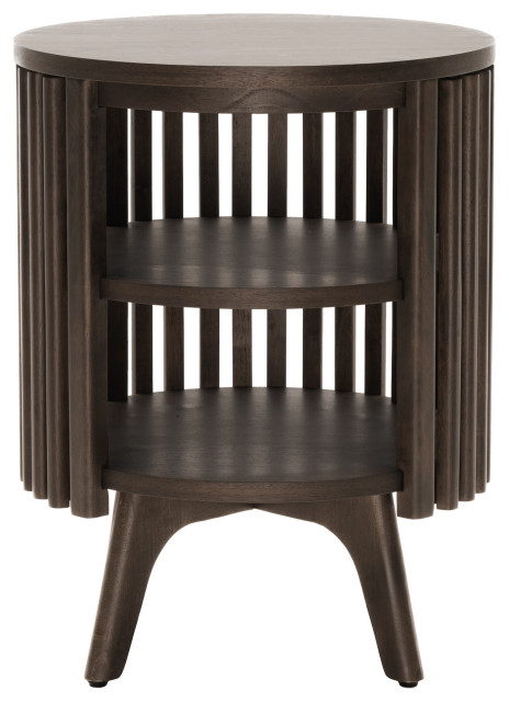 Sierra Low Side Table, Acacia with Dark Stained Finish - Midcentury ...