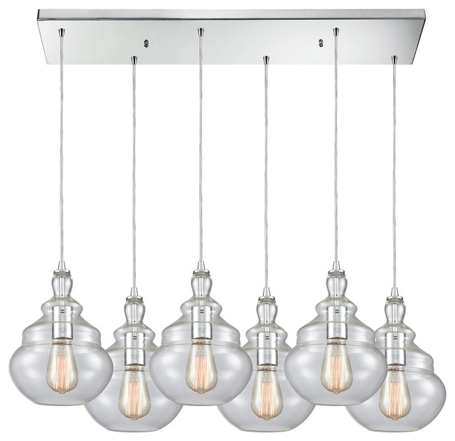 Tabor 6 Pendant Polished Chrome - Transitional - Pendant Lighting - by ...