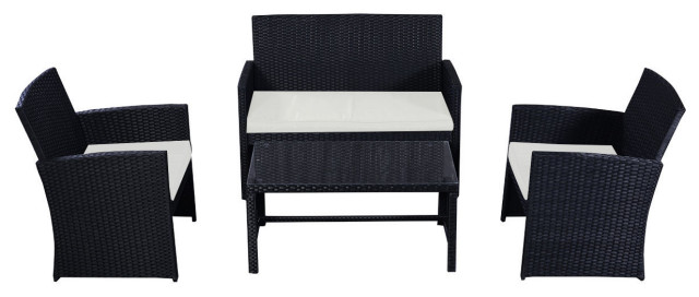 Outdoor Patio Furniture - Black - Tropical - Outdoor Lounge Sets - by ...