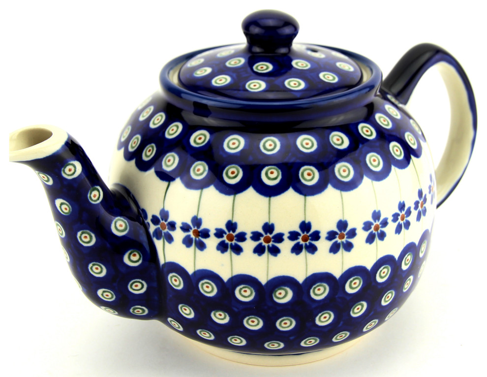 Polish Pottery Teapot - Coffee Pot - Zaklady Boleslawiec - Capacity: 1 ...