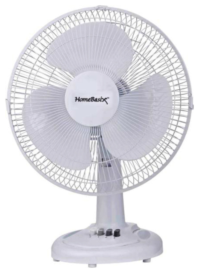 PowerZone FT-30 Desk Fan, White, 40 Watts, 120 Volts - Contemporary ...