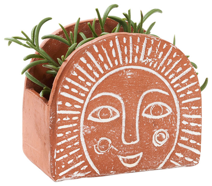 Vasanta Sunrise Planter With Drainage Terracotta - Contemporary ...
