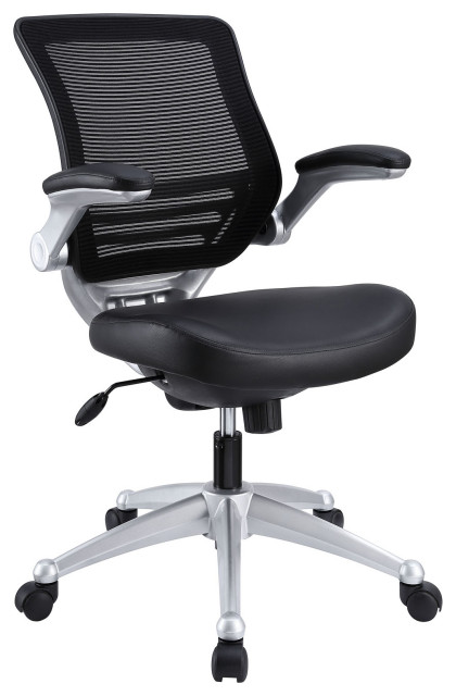 Edge Leather Office Chair, Black - Contemporary - Office Chairs - by ...