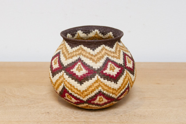 Artisanal Multicolor Handwoven Embera Basket - Southwestern - Baskets ...