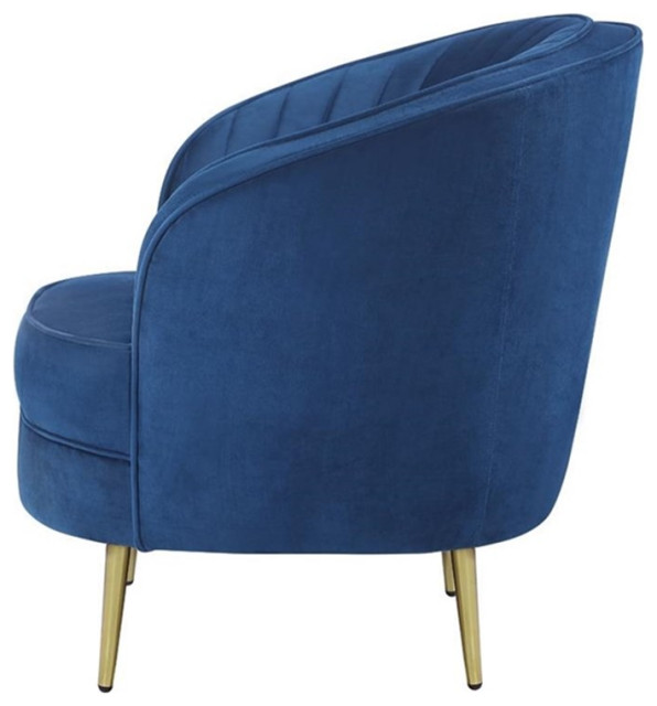 Coaster Sophia Modern Velvet Upholstered Vertical Channel Tufted Chair ...