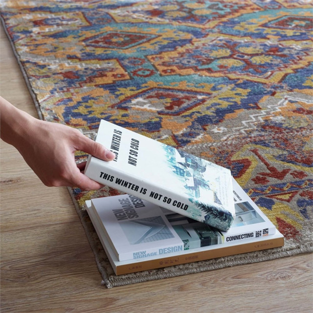 Centehua Distressed Southwestern Aztec 5x8 Area Rug in Multicolored ...