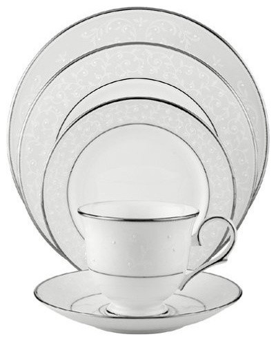 Lenox Opal Innocence Bone China 5 Piece Dinnerware Set, Service for 1 ...