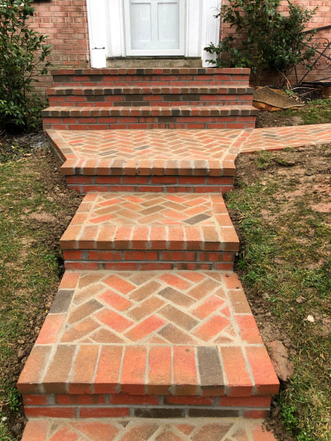 Brick Paver Walkway and Steps in Tenleytown, Washington DC - Façade ...