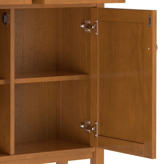 Warm Shaker Solid Wood Entryway Storage Cabinet - Transitional ...