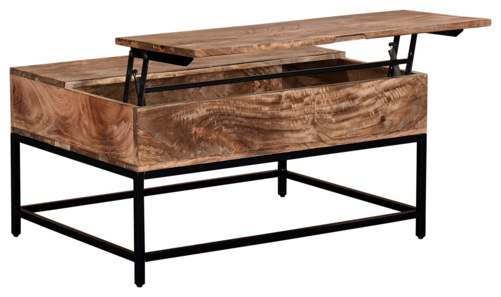 Rectangular Lift-Top Coffee Table - Industrial - Coffee Tables - by ...