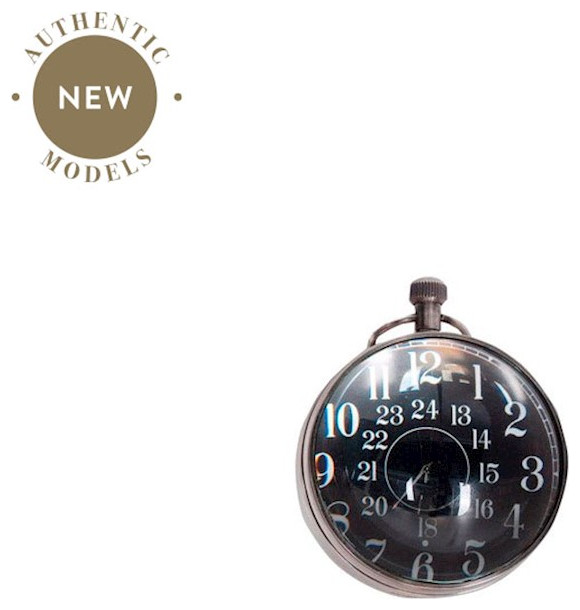 Authentic Models Eye of Time Clock, Silver, Antique Silver ...