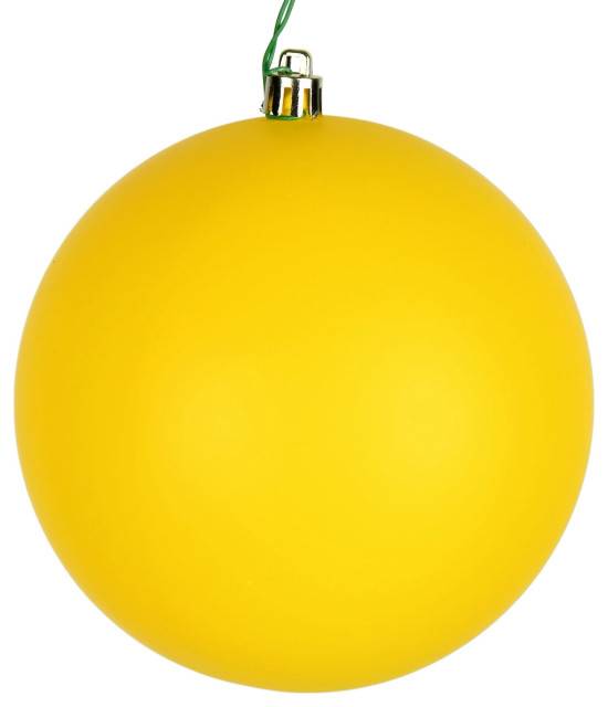 Vickerman N596878M 3" Yellow Matte Ball Ornament 32 Per Box - Christmas ...