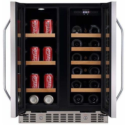 EdgeStar CWB1760FD 24"W 17 Bottle Wine and 53 Can Beverage Cooler ...