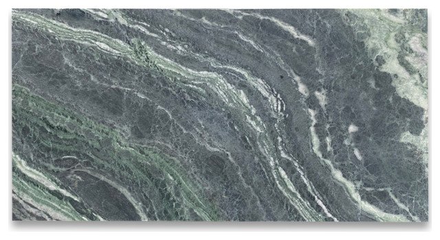 Sagano Vibrant Green Marble 12x24 Tile Honed, 100 sq.ft. - Contemporary ...