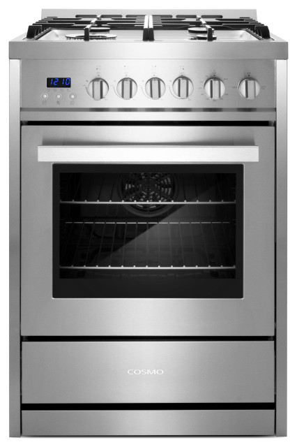 24" Single Oven Pro Style Gas Range With 4 Burner Cooktop ...
