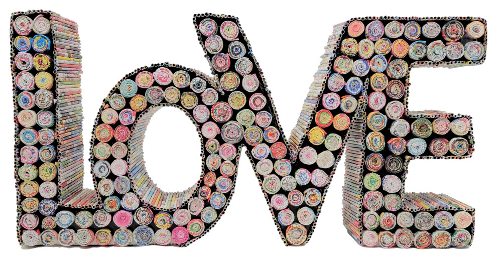 Colorful Block Letter Love Sign Home Decor Decorative Cutout Word ...