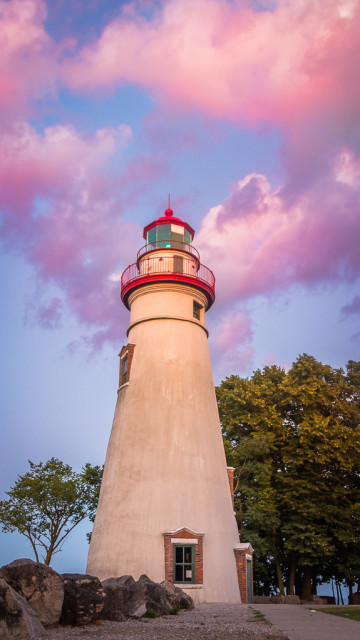 Marblehead Lighthouse at Sunset Coastal Landscape Unframed Wall Art ...