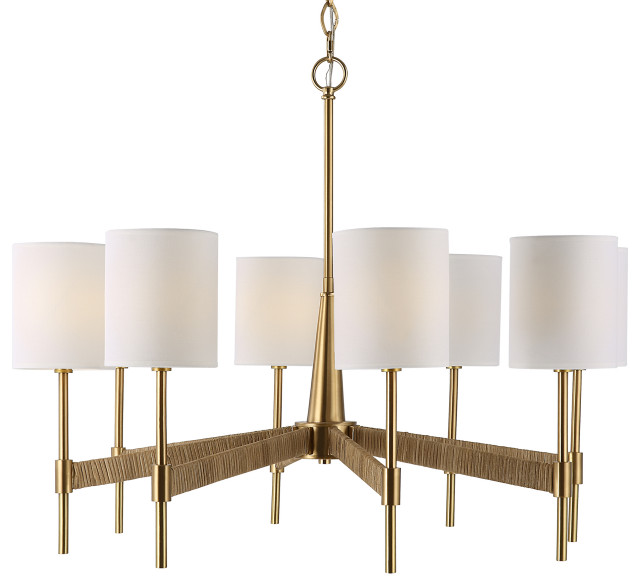 Uttermost Lautoka Rattan 8 Light Chandelier - Tropical - Chandeliers ...