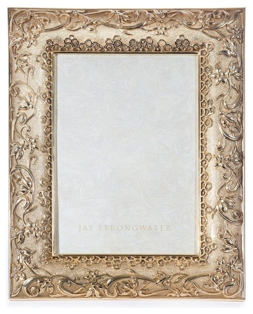 Jay Strongwater Willow Floral Leaf Frame - Traditional - Picture Frames ...