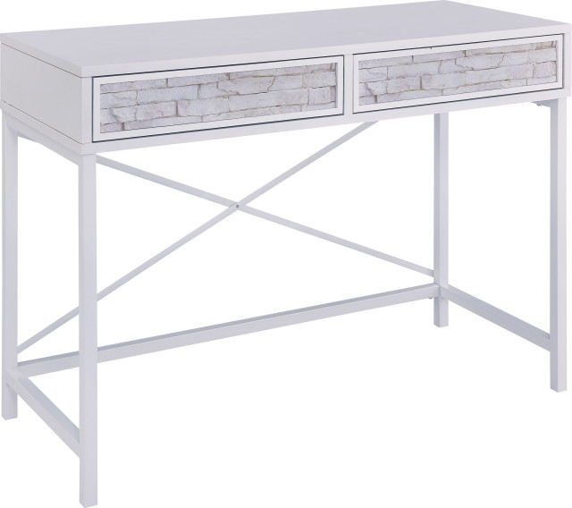 Dimsdale Faux Stone Console Table - Contemporary - Console Tables - by ...