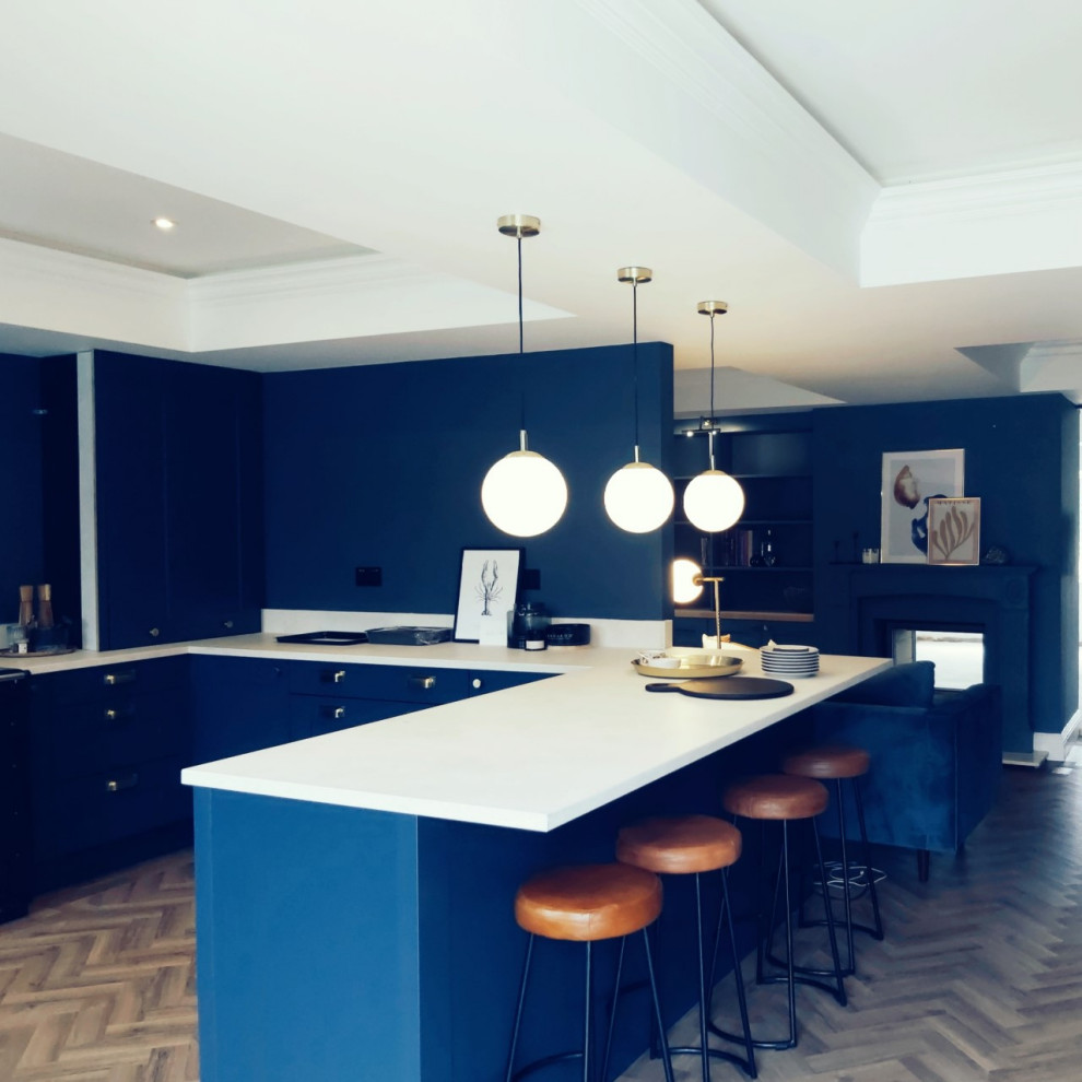WARM BLUE KITCHEN DESIGN - Modern - Kitchen - Other - by Kitchenflair ...