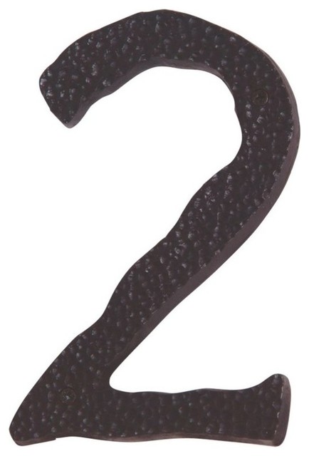 Atlas Homewares HN2L Jagged Hammered Address Number 2 - Transitional ...