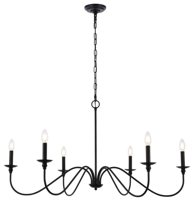 Transitional Brass 6-Light Chandelier - Transitional - Chandeliers - by ...