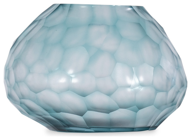 Somme Small Petrol Glass Vase - Contemporary - Vases - by BoBo ...