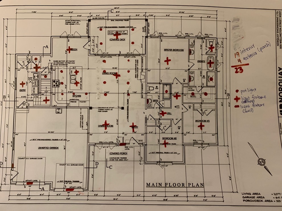 Potlight and light fixture layout help: new build