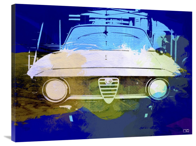 "Alfa Romeo Watercolor" Fine Art Print, 40" x 30" - Modern - Prints And ...
