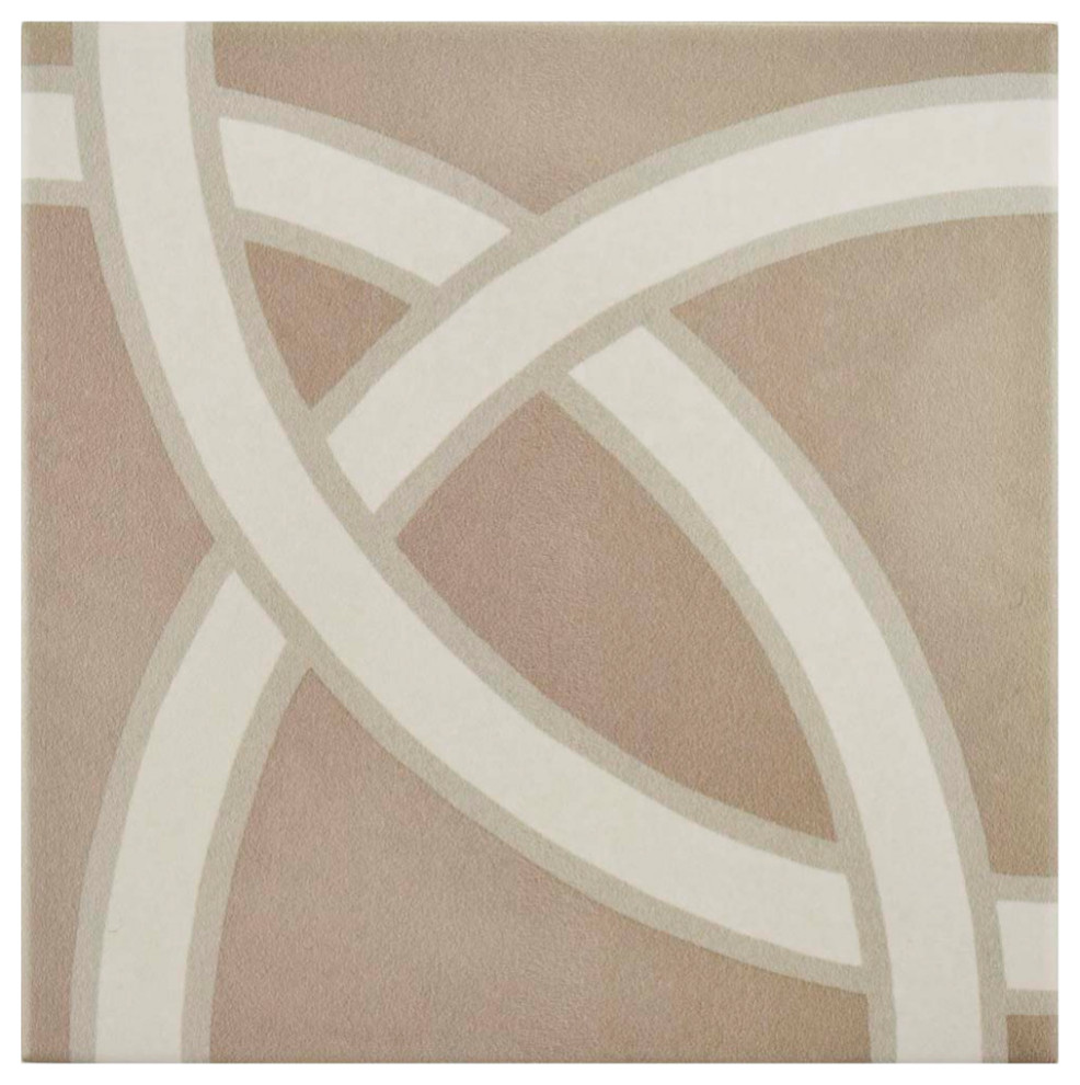 Caprice Porcelain Floor and Wall Tile, Pastel Loop, Sample ...