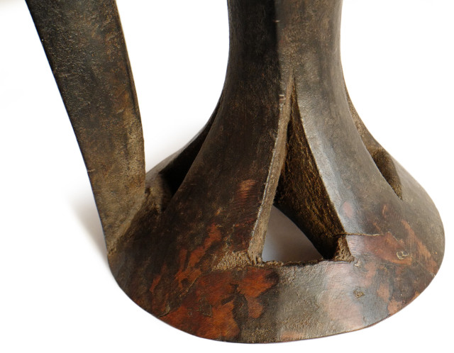 Consigned Naga Serving Bowl Stool - Rustic - Decorative Bowls - by ...