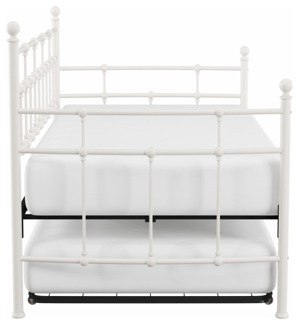 Hillsdale Providence Metal Twin Daybed With Roll Out Trundle, Twin ...