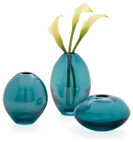 Torre and Tagus Mini Lustre Vases Asst, 3-Piece Set, Turquoise ...