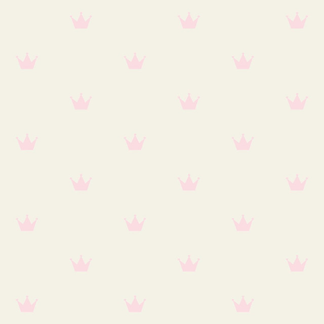 Bea Light Pink Crowns Wallpaper, Bolt - Contemporary - Kids Wall Decor ...