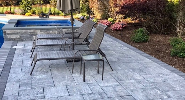 Limestone Quarry Pool Patio - New York - by Cambridge Pavingstones with ...